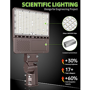 9 Pack 480V 150W LED Parking Lot Light,UL DLC Listed Commercial 22500LM LED Shoebox Pole Lights Slip Fit Mount Flood Lights 5000K IP65 Outdoor Area Sport Court Street Road Lighting AC 277-480V