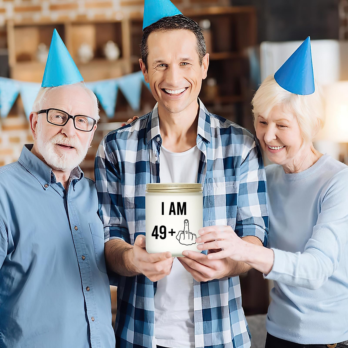 50th Birthday Gifts for Women Men, 50th Birthday Decorations Birthday Candles, Unique Funny Gag Cool Gifts for 50 Year Old Woman 1974 50th Birthday Gifts for Her Him Best Friend Brother Sister Dad Mom