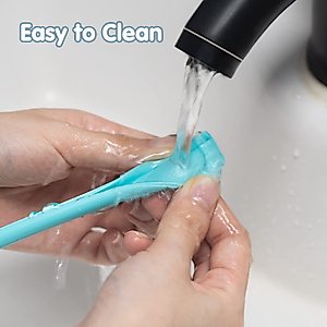 HAPPY CREATE 8 Pcs Reusable Silicone Premium Softy Drinking Straws in Snap Straw-Openable Design Hot and Cold Compatible（4 colors）