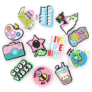 Scxxbsw 12PCS Cartoon VSCO Shoe Charms Fit For Clog Sandals Shoe Decoration For Kids Girls Women party Favors…