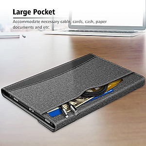 Fintie Case for Samsung Galaxy Tab S8 Plus 2022/S7 FE 2021/S7 Plus 2020 12.4 Inch with S Pen Holder, Multiple Angle Portfolio Cover with Pocket Auto Sleep/Wake, Gray