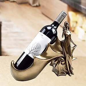 PIBM Stylish Simplicity Retro Cold Cast Copper Art Conch Wine Rack Beauty Style Desktop Porch Bar Restaurant Wine Cabinet Decoration Home Creative Ornaments Bronze Beautiful and Elegant