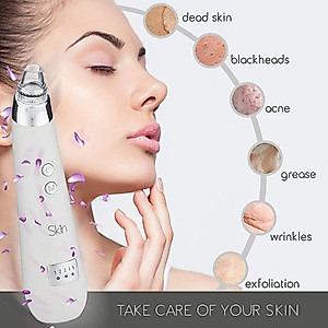 Blackhead Remover Pore Vacuum Cleaner - Pore and Face Cleaner Facial Electric Acne Extractor Kit USB Rechargeable Blackhead Suction Tool by Penelope SkinCare
