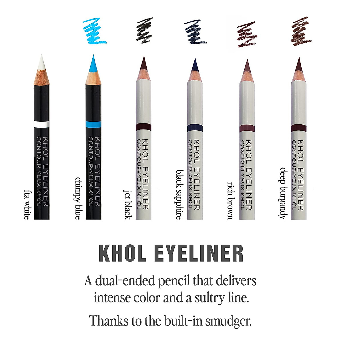 Jillian Dempsey Khôl Eyeliner | Waterproof Eyeliner Pencil with Built-in Smudger | Long-Lasting Intense Color I Jet Black