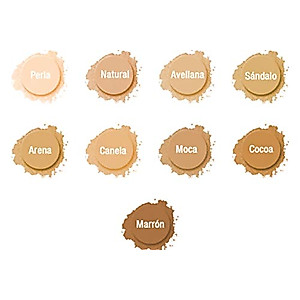 Ana Maria Maquillaje Cosmeticos | Polvo Facial Compacto Arroz Aloe Vera FPS 20 UVA | Make up Pressed Powder SPF 20 0.5oz-14gr (Avellana | Hazelnut (7))