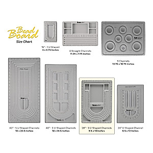 The Beadsmith Bead Folio Kit – Basic Elements – 28” U Channel Bead Board with Lid, Zippered Storage Case & 4-Piece Plier Set– Keep Your Designs, Beads & Tools Secure – Jewelry Making Supplies