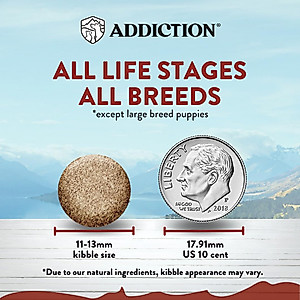 Addiction Viva La Venison Premium Grain-Free Dry Dog Food - Single Protein & Novel Meat with Probiotics - No Chicken, Beef, or Turkey - Ideal for All Dogs & Puppies 4lb - 2 Packs