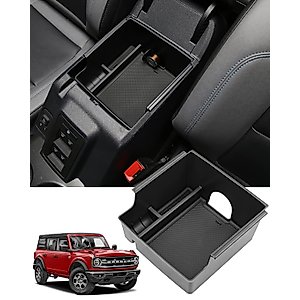 Ecarzo Center Console Organizer for 2021 2022 2023 2024 Ford Bronco Console Tray Storage Box Accessories Upgrade