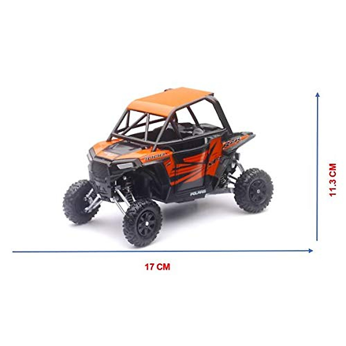 Newray Polaris RZR XP 1000 Bike ATV Dirt Rider 1/18 Scale Pre-Built Model Vehicle Orange