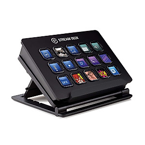 Elgato Stream Deck - Live Content Creation Controller with 15 Customizable LCD Keys, Adjustable Stand, for Windows 10 and macOS 10.11 or Later (Renewed)