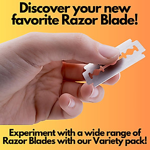 G.B.S Double Edge Safety Razor Blade Variety Pack, 120 Count Razor Blade Sample Pack with Styptic Powder