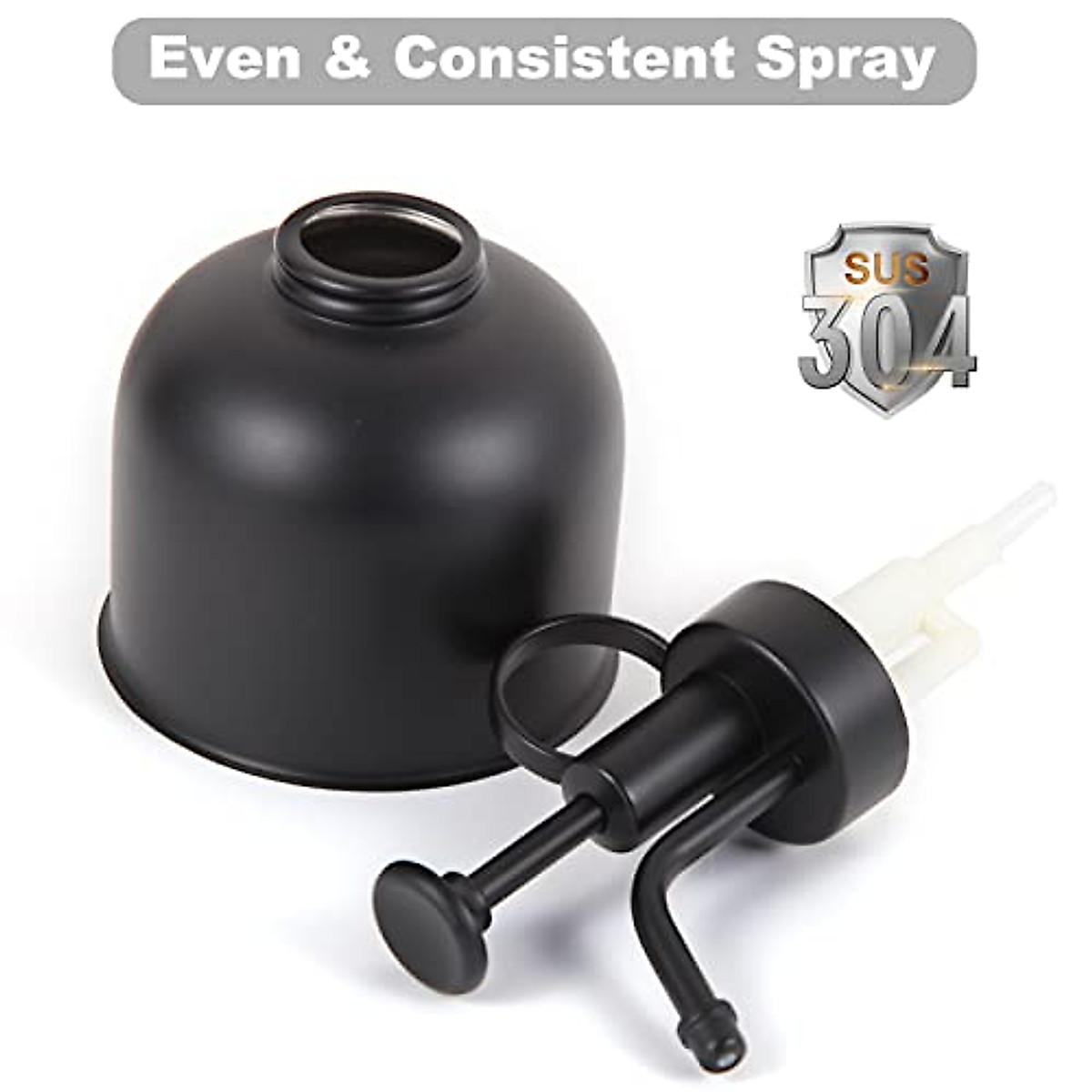 Plant Mister Spray Bottle, Metal Stainless Steel Plant Sprayer Mister, Small Watering Can Plant Spritzer with Top Pump for Indoor House Air Plants Succulents Outdoor Garden Decorative(Matte Black)