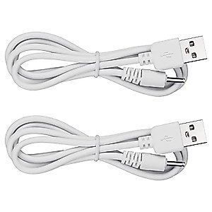 Smays Charger Cable Replacement for Infant Optics DXR-8 / DXR8 PRO Monitor Unit, Round-Pin Power Cord 2-Pack