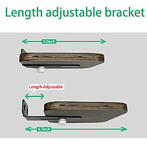 Maozhren Universal Soundbar Wall Mount Floating Shelves for Samsung, Polk Audio, Sonos Arc, JBL, Bose, Sony, Vizio, LG, TCL, Roku, Onn, Philips, Yamaha Soundbar Wall Mount Bracket, with Hardware Kit