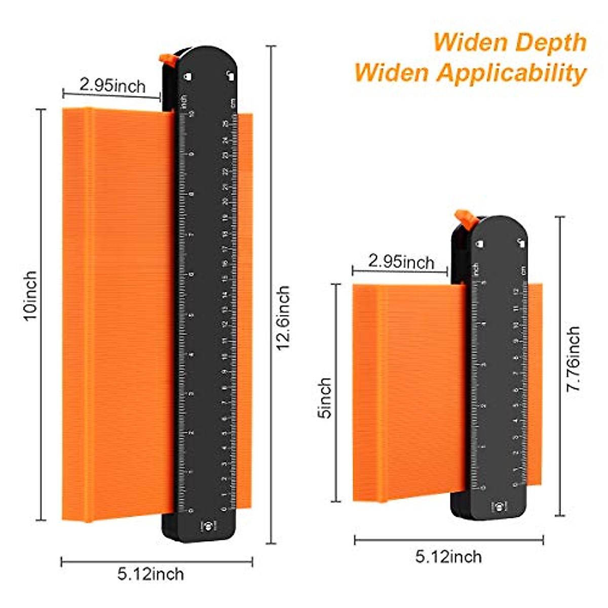 Contour Gauge, 10" and 5" Contour Duplicator with Lock, Outline Measuring Profile Gauges for Trim, Molding, Precise Irregular Shape Duplicator