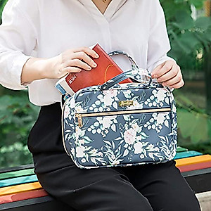 Bible Cover Bag/Book Cover Case Floral Synthetic Leather Pattern with Bible Tabs Bookmarks and Handle Fits for Standard Size Study Bible 10.2×2.5×7.5”, Gift for Mom Ladies Women Daughter (Black Rose)