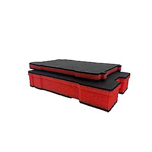 Kaizen Source - Kaizen Foam Insert Set for Milwaukee PACKOUT Compact Organizer 48-22-8435 (Red/Black)