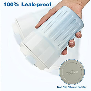 KETIEE Insulated Coffee Cup with Leakproof Lid,Reusable Coffee Cups Travel Cup,13 OZ Coffee Travel Mug,Double Walled Coffee Mug,Stainless Steel Coffee Mug for Hot Cold Drinks (Grad Blue)