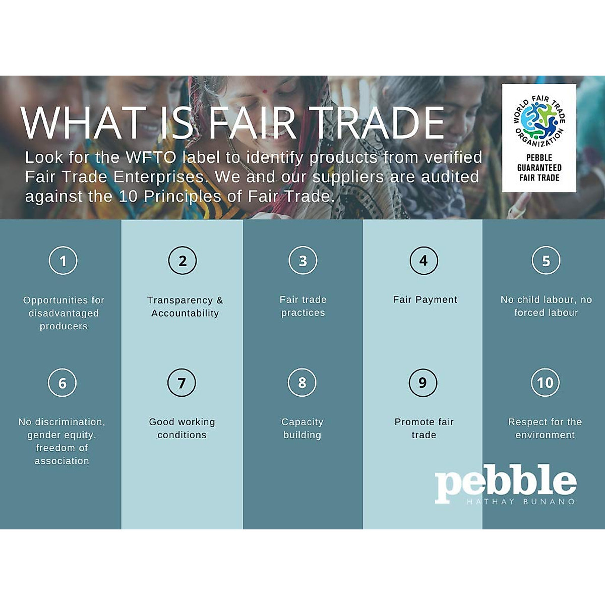 Pebble 200-099BW Fair Trade Hand Made Crochet Octopus Rattle - Black & White