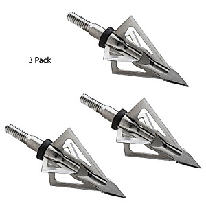TRUGLO Apex Archery Titanium X 100-Grain Crossbow Broadheads - 3-Pack, 4-Blade Fixed