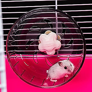 TDDGG Hamster Running Wheels Transparent Hamster Wheel Running Jogging Treadmill Silent Small Pet Supplies