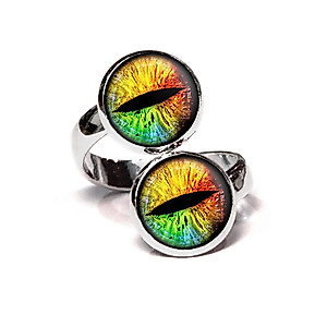Wearable Treasures Dragon Eye Ring, Dragon Inspired Jewelry, Bridal Wedding Party Gifts, Nerd Nerdy Geek Geeky Gift, Comic Book Bridesmaids Gift