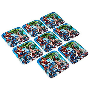 American Greetings Avengers Epic Party Supplies, Disposable Paper Dinner Plates, 8-Count