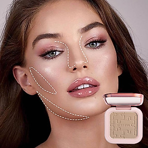 Serseul Contour Palette Face Sculpting Grey Contour Powder Palette Face Bronzer Makeup Contouring Palette with Mirror - Highly Pigmented Contour Shadow For Light Skin tone