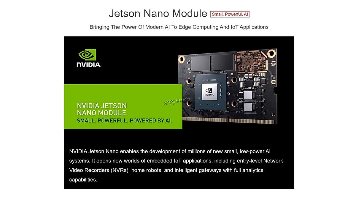 Jetson Nano Module B01: Compact AI System for IoT