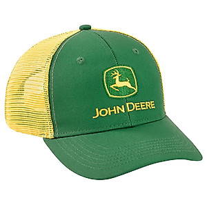 John Deere Men's Green/Yellow Mesh Cap/Hat - LP69229