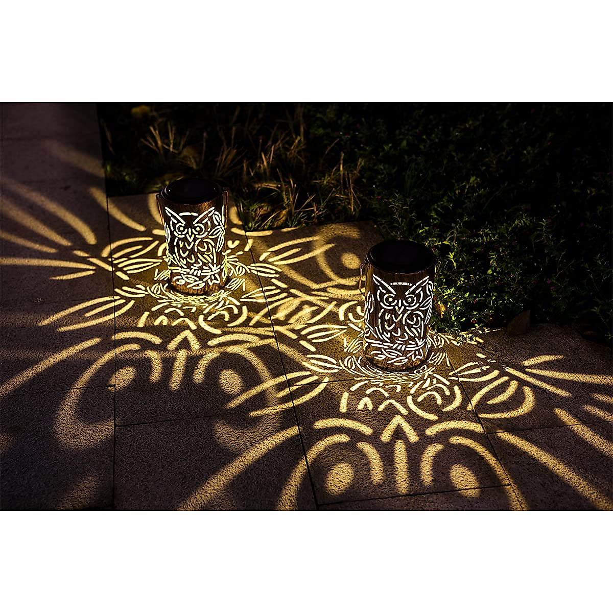 YUEFA New Upgrade Solar Lanterns Outdoor Waterproof, Hanging Solar Garden Lights lantrens,for DIY Garden Patio Holiday and Outdoor Large Lawn Decoration