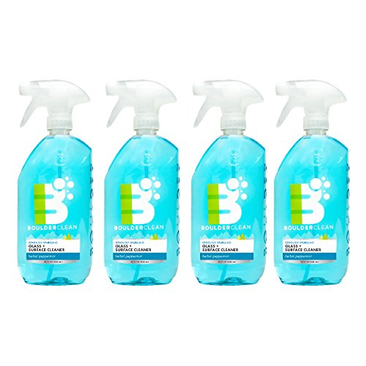 Boulder Clean Glass + Surface Cleaner, Herbal Peppermint, 28 oz Bottle