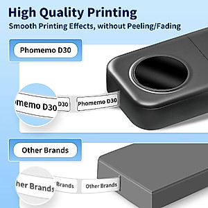 Phomemo D30 Mini Thermal Label Printer Portable Sticker Maker, Bluetooth Inkless Label Makers for HomeSmall BusinessProductsOrganizing Work for 0.23 0.35 0.47 inch 12mm Tape