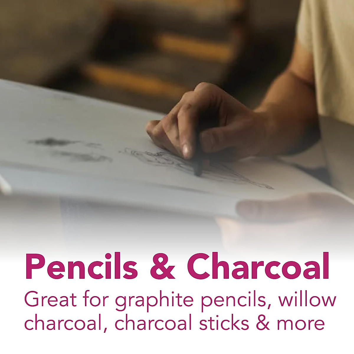 Strathmore 300 Series Sketch Paper Pad, Top Wire Bound, 11x14 inches, 100 Sheets (50lb/74g) - Artist Sketchbook for Adults and Students - Graphite, Charcoal, Pencil, Colored Pencil