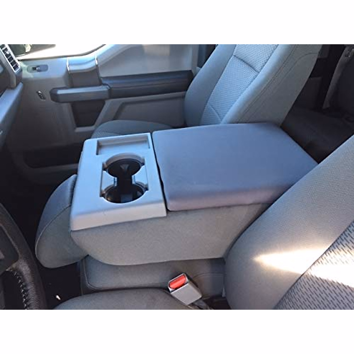 Auto Console Covers- Fits The Ford F-250 Super Duty 2017-2022 Center Console Armrest Lid Cover Waterproof Neoprene Fabric -Gray