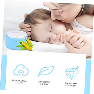 STAHAD 2pcs Box Body Powder Box Plastic Box Sponge Powder Puff Holder Child