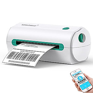 Tordorday Bluetooth Thermal Label Printer, 4 Rolls Thermal Labels with Bluetooth Shipping Label Printer for Shipping Packages