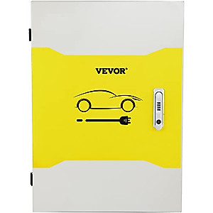 VEVOR Tesla Charger Station Box, 28'' x 20'' x 10'', Outdoor Cable Box Charging Box Cable Organizer, IP32 Waterproof Dustproof Cool Roll Steel Electrical Enclosure Box, for Tesla Wall Connector