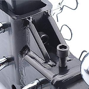 HITOWFMG 2" Adjustable Tri-Ball Mount Drop Hitch Trailer Hitches Ball Mount, 5-3/4" Drop/Rise