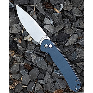 CJRB Pyrite Black Bundled with Blue Great EDC Knife Companion