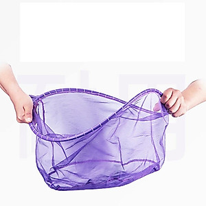 Universal Detachable Fishing Tackle, Fishing Folding Net Accessories, Aluminum Alloy Fishing Net, High Strength Nano-mesh Fishing Tool(35cm,Purple)
