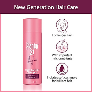 Plantur 21#longhair Nutri-Caffeine Women's Long Hair Shampoo with Keratin and Biotin: Strengthen and Nourish, 6.76 fl oz