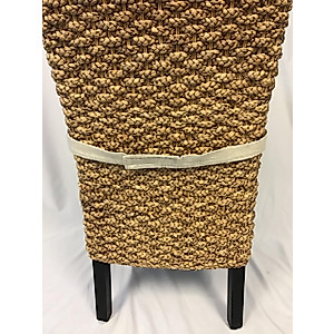 Chair Cushion Pad - Wicker Chair Cushion - seat cushion with 37" ties and removable foam insert Farmhouse Chair Cushions - Kubo Chair Replacement Cushion