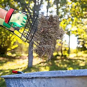 Colwelt Steel Leaf Scoops and Claws, Rugged Steel Leaf Scoop for Lawn and Garden Cleanup, Large Sized Leaf Grabber for Larger Pickup Capabilities(Steel, not Plastic)