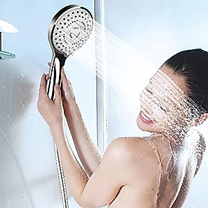 High Pressure Shower Head, Welan Shower Head with Handheld, 3 Spray Modes Shower Heads Set with Anti-clog Hose, Rain Showerhead Combo Shower Heads for Bathing Cleaning, Chrome