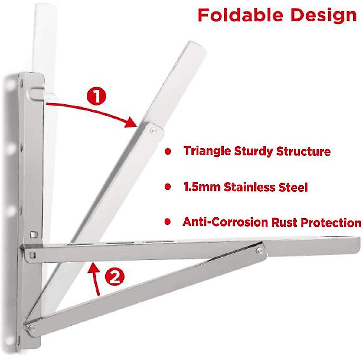 WANLIAN Foldable Wall-Mounted air Conditioner Bracket for Small Split Type Heavy Duty Non-Rusting air Conditioner mounting Bracket