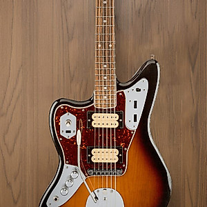 Fender Kurt Cobain Jaguar Electric Guitar, with 2-Year Warranty, 3-Color Sunburst, Rosewood Fingerboard, Left-Handed