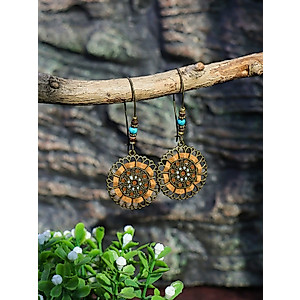 Verdusa Women's 3 Pairs Boho Tassel Earrings Set Khaki one-size