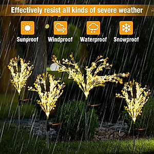 4 Pcs Solar Canola Flowers Lights- 30" Solar Garden Lights Outdoor Decorative Flowers Stake Lights Warm White LED Night Light for Garden Patio Yard Lawn Porch Walkway Spring Landscape Decoration