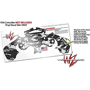 WraptorSkinz Skin Compatible with Sony PS4 Dualshock Controller PlayStation 4 Original Slim and Pro WraptorCamo Digital Camo Gray (Controller NOT Included)
